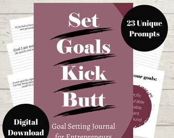 Printable Goal Setting Journal With Prompts for Women Digital | Etsy