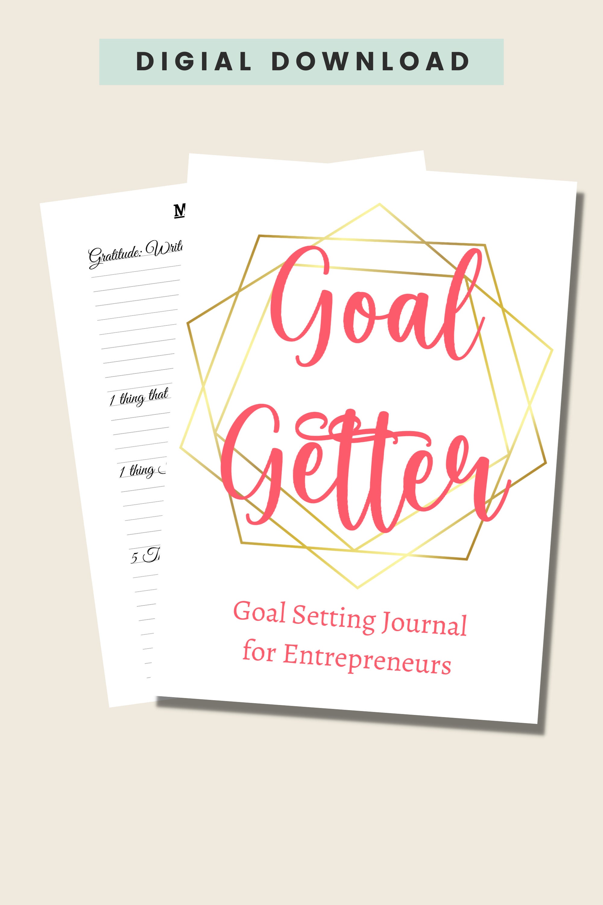 Printable Goal Setting Journal With Prompts for Women, Digital Download ...
