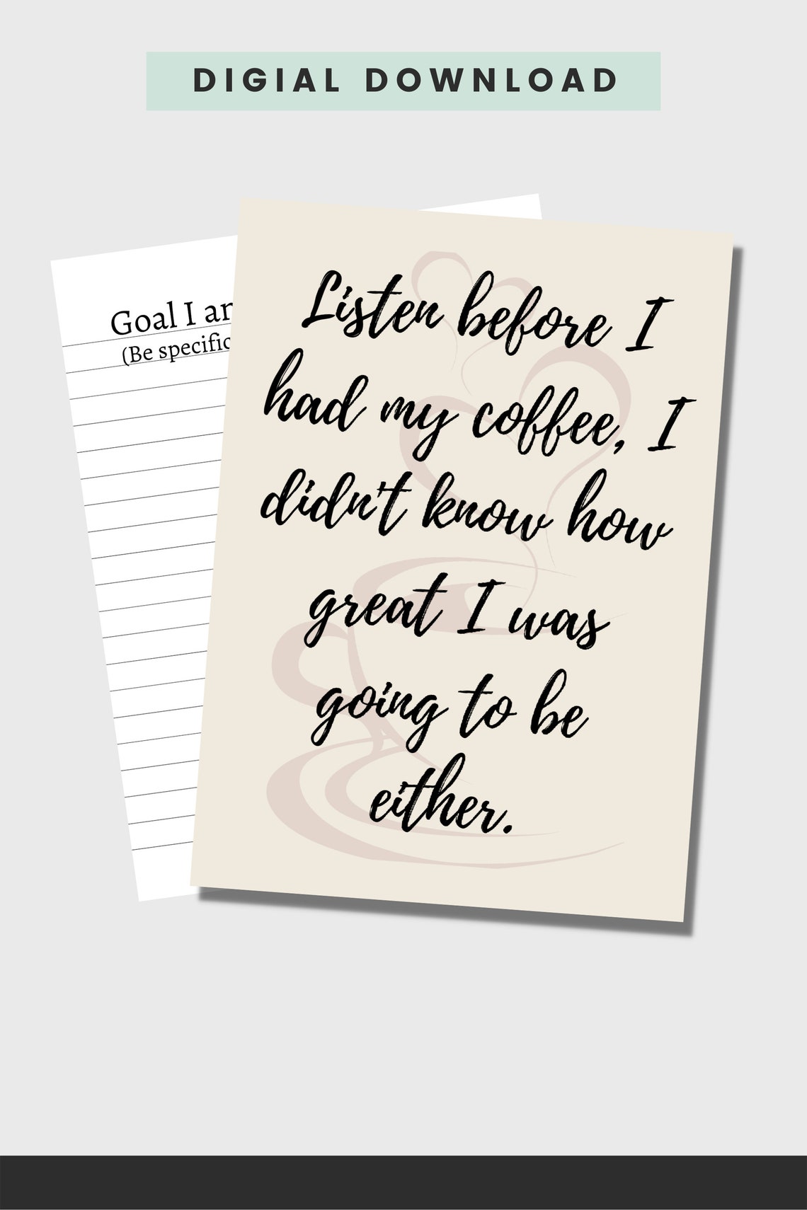 Printable Goal Setting Journal With Prompts for Women, Digital Download ...