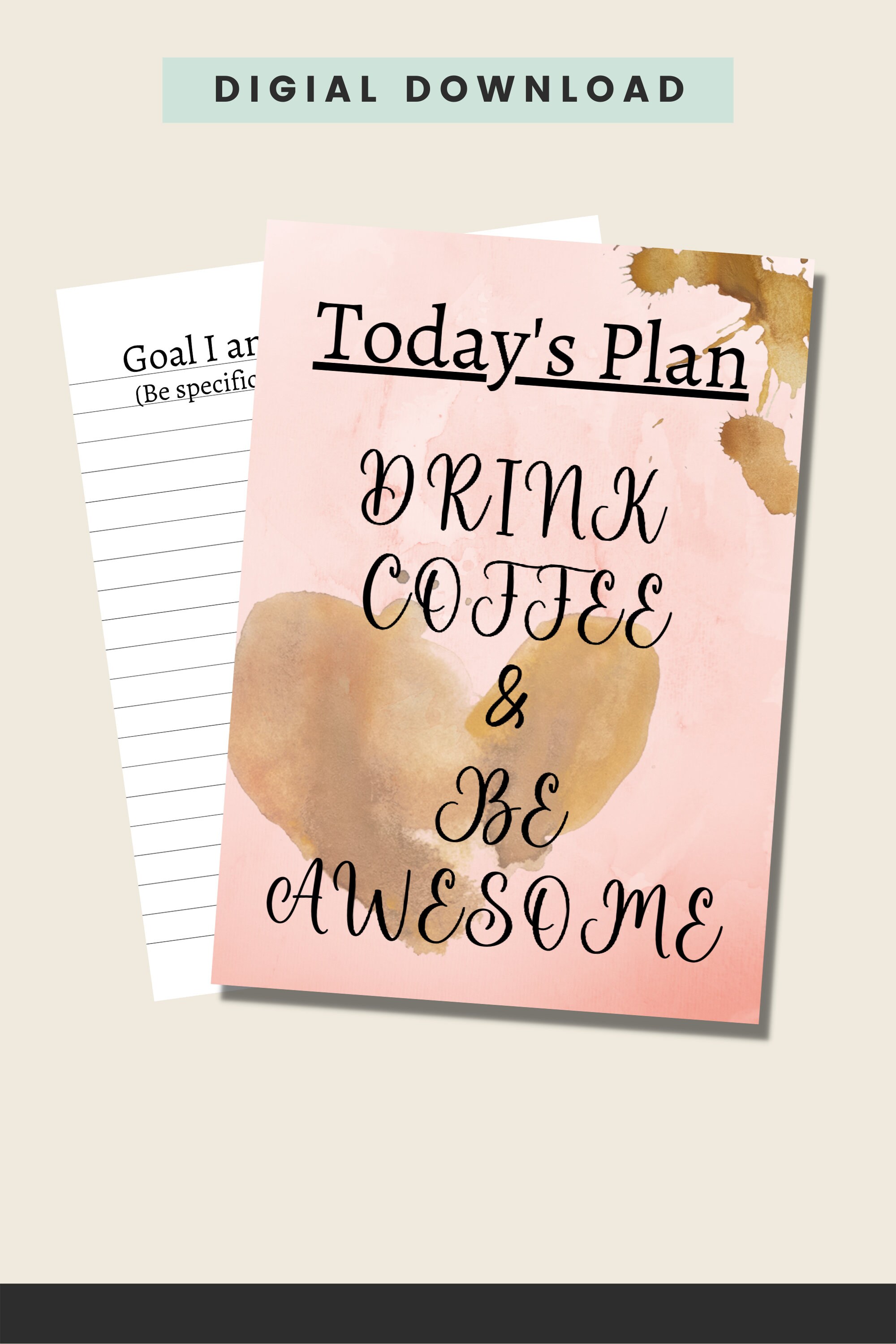 Printable Goal Setting Journal With Prompts for Women, Digital Download ...