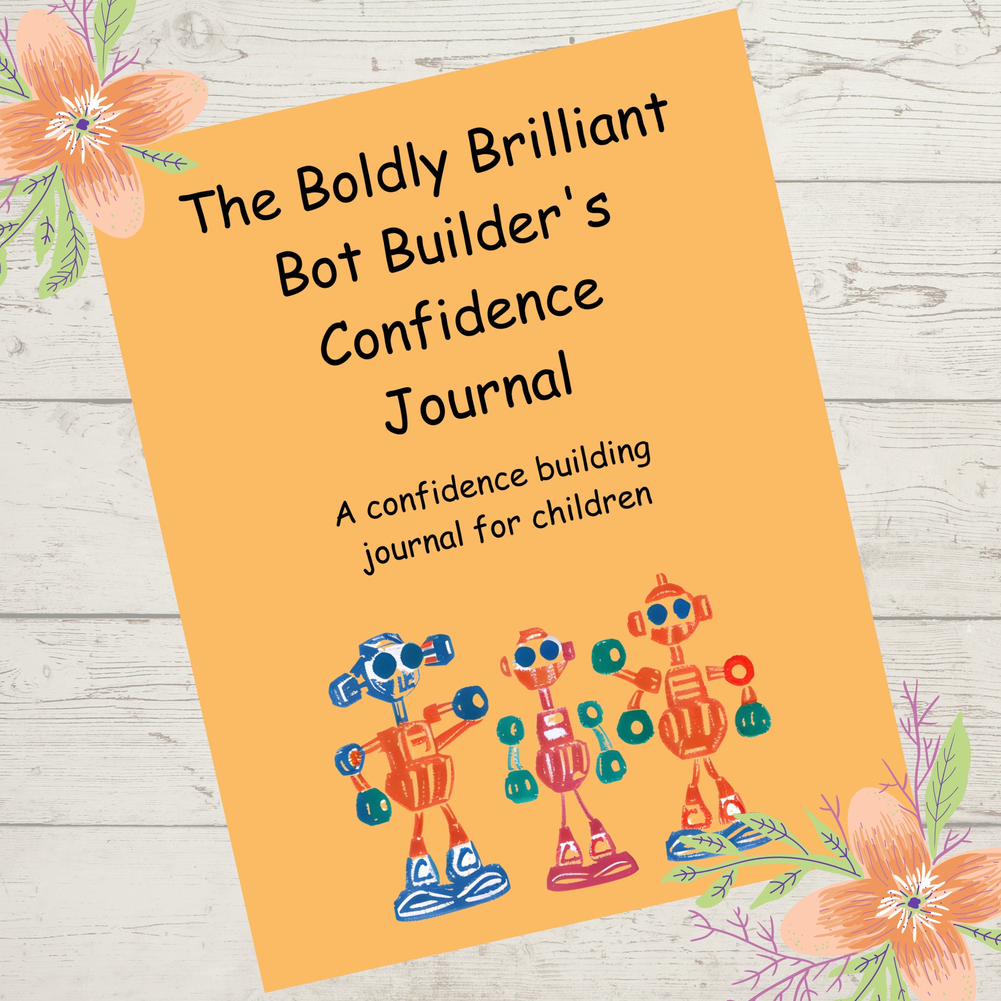 Self-esteem Robot Theme Kids Journal Self-discovery Workbook - Etsy