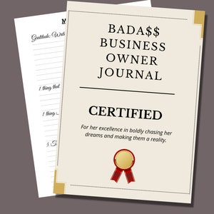 Business Owner Goal Setting Journal With Prompts for Women, Printable ...