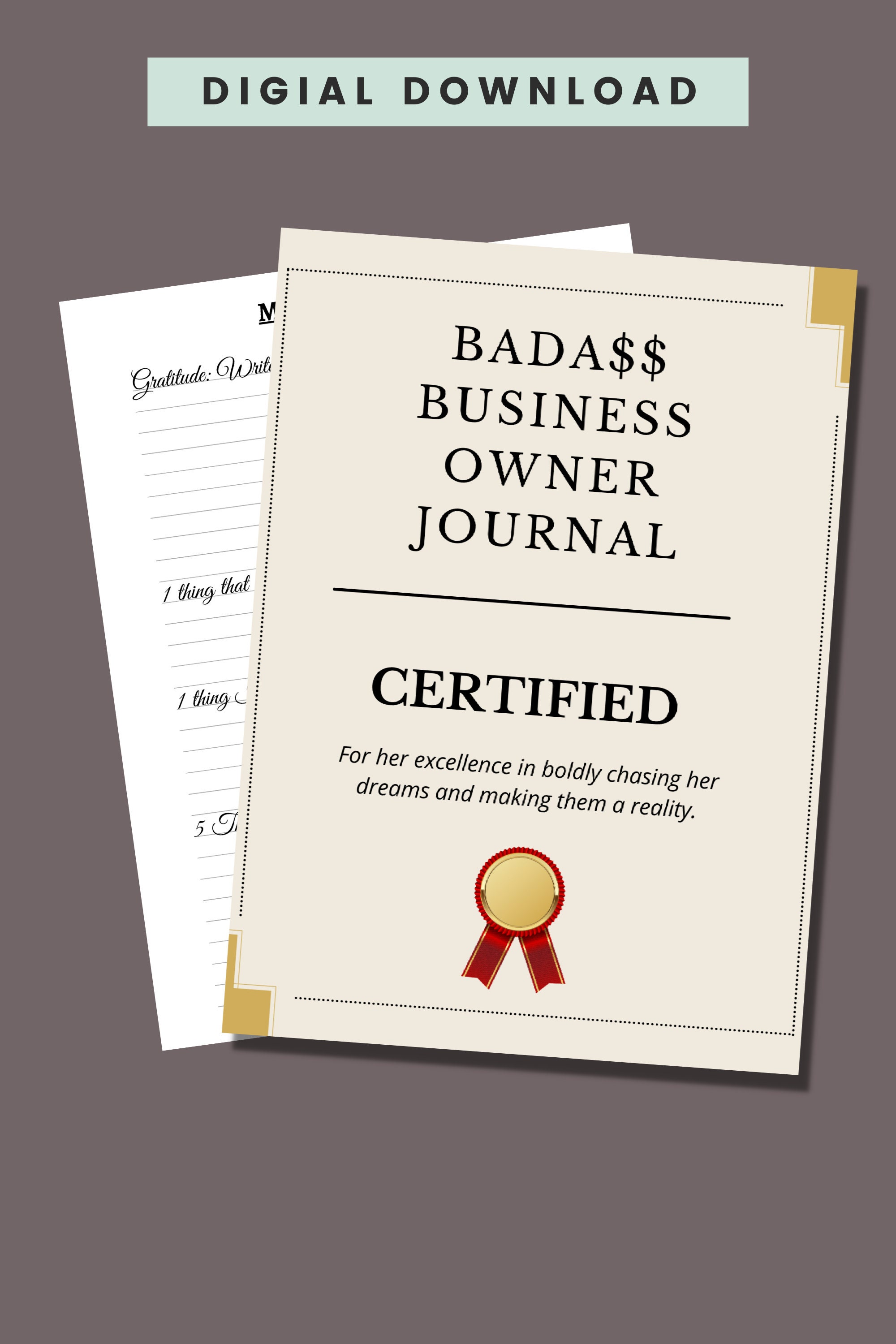 Business Owner Goal Setting Journal With Prompts for Women, Printable ...