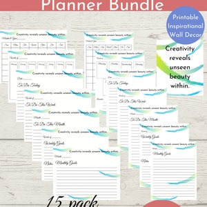 Digital Download Weekly Productivity Planner, Printable 1 Week Calendar ...