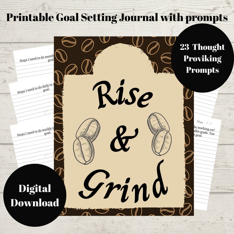 Printable Goal Setting Journal With Prompts for Women, Goal Getter ...