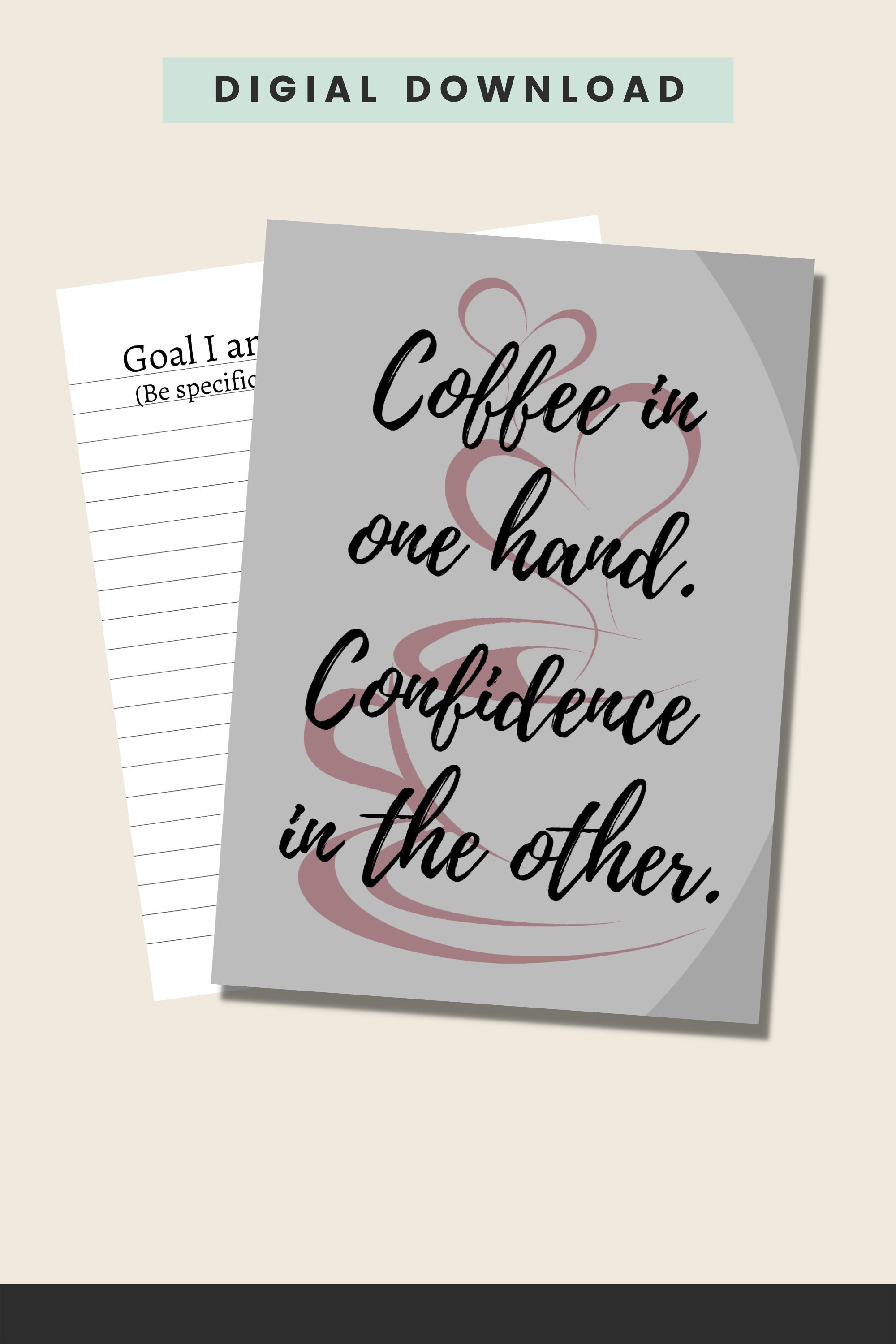 Printable Goal Setting Journal With Prompts for Women, Digital Download ...