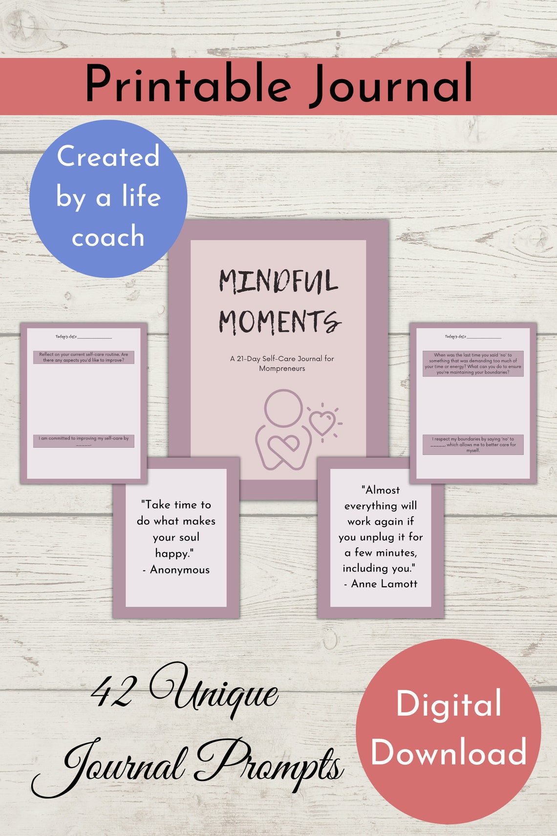 Personal Growth Printable Journal Self-care Prompts - Etsy