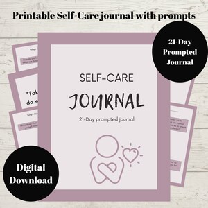 Personal Growth Printable Journal Self-care Prompts Inspirational Diary ...