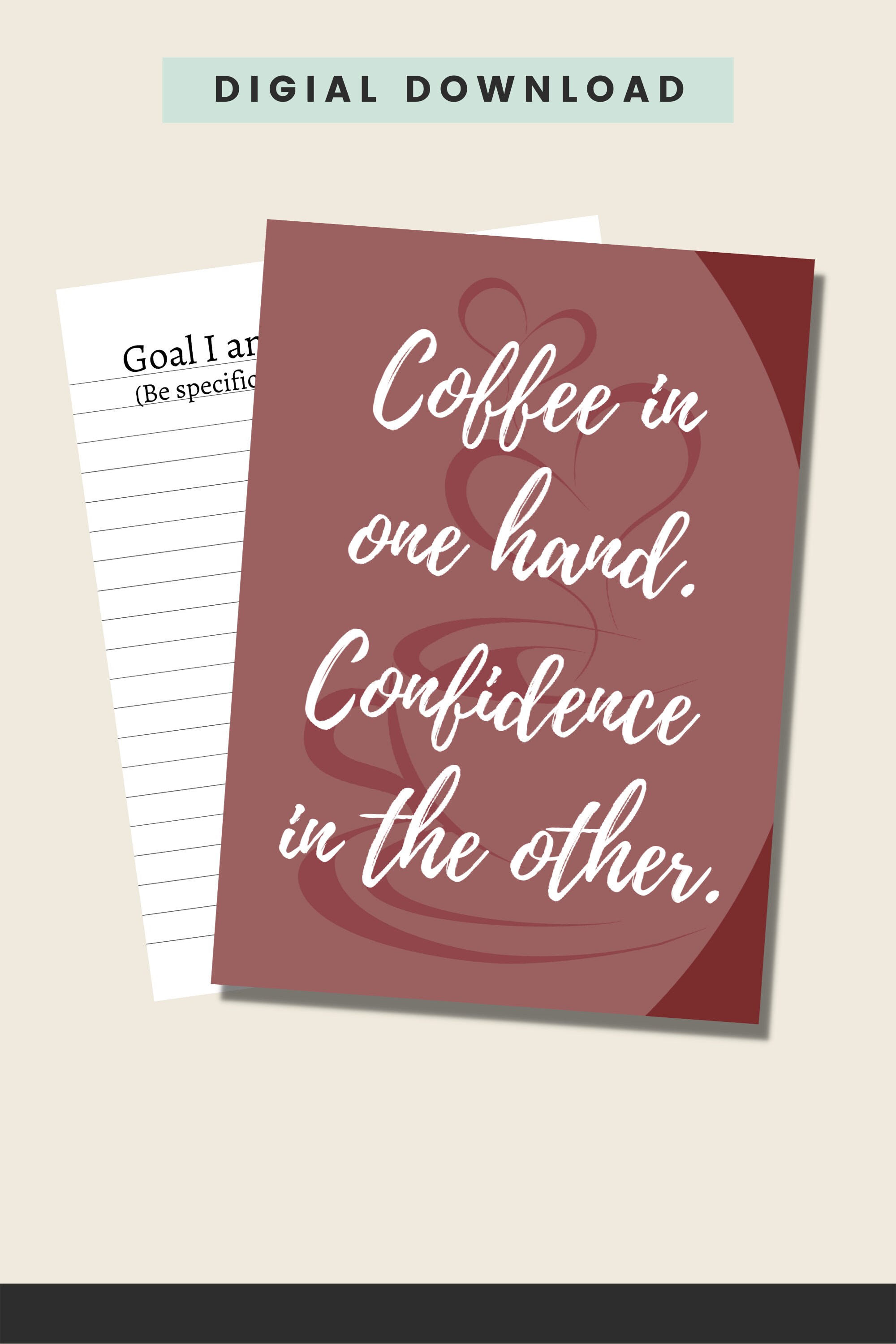 Printable Goal Setting Journal With Prompts for Women, Digital Download ...