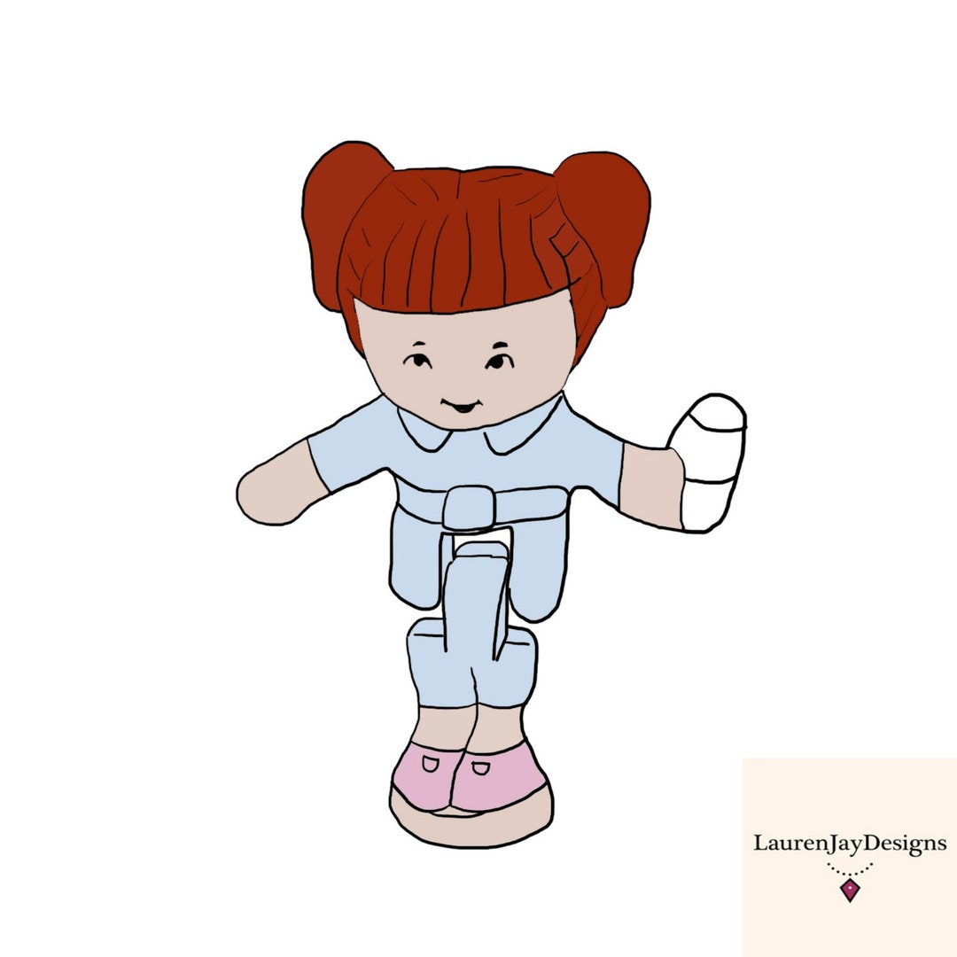 Polly Pocket Lauren Printable Art Drawing by Lauren Jay Designs - Etsy