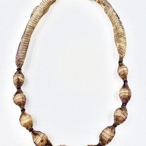 Medieval Style Copper Mesh Wire Beaded Necklace by Lauren Jay Designs ...