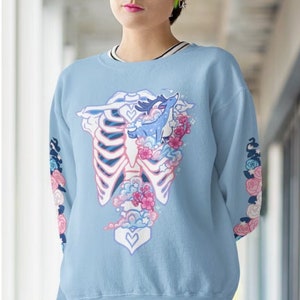 Transgender Subtle Pride Ribcage Sweatshirt Trans Flag Sweater, Trans ...