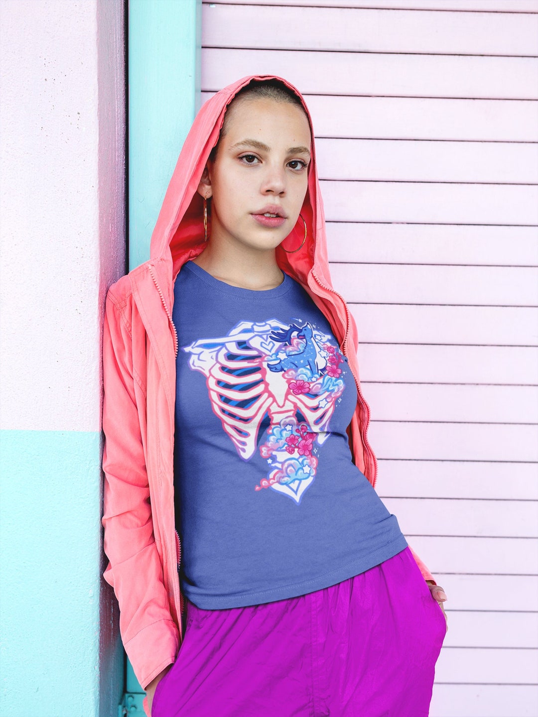 Transgender Subtle Pride Ribcage T-shirt | Trans Flag Clothes, Trans ...