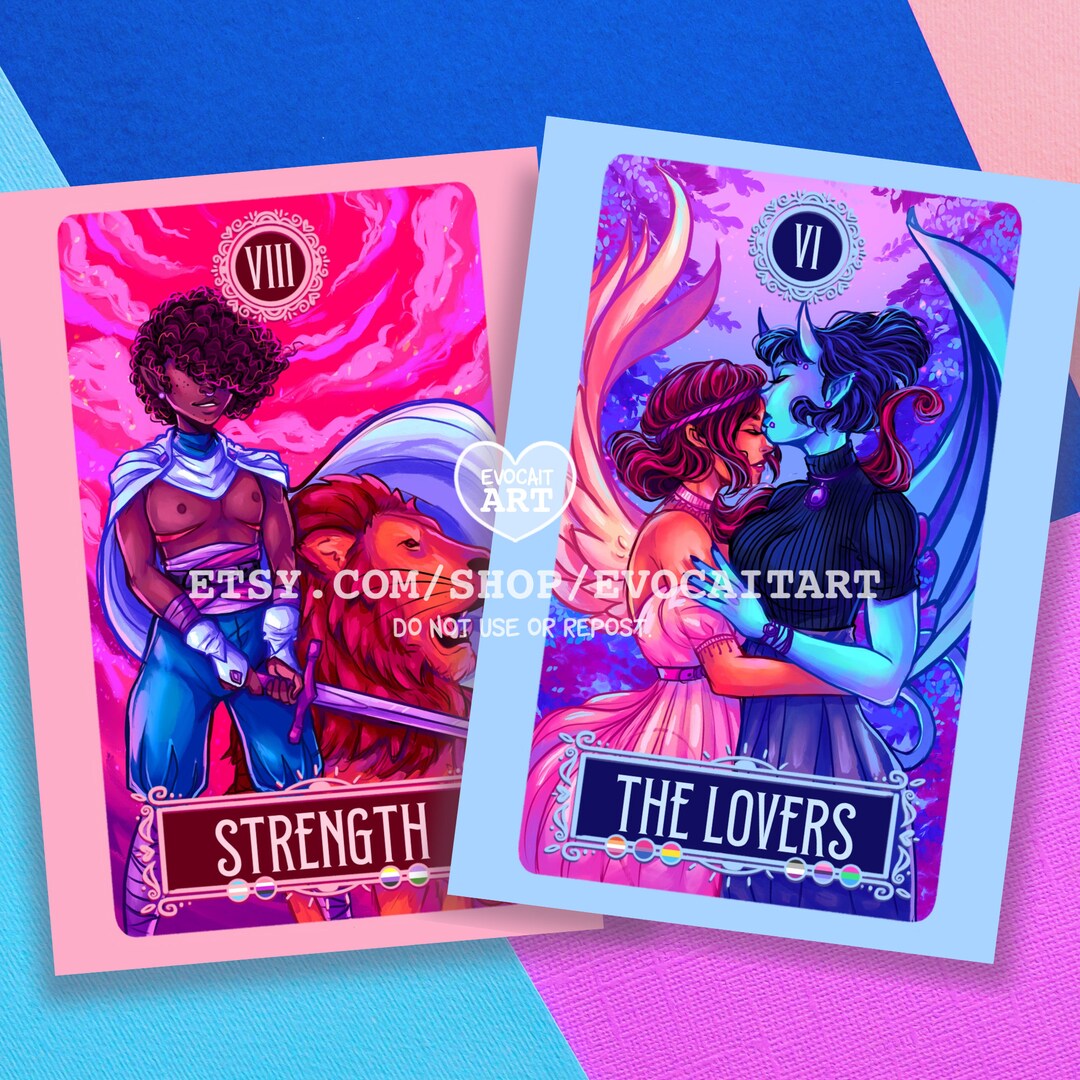 LGBT+ Tarot Prints | Magic Occult Lesbian Pan Bi Gay Ace Trans Enby ...