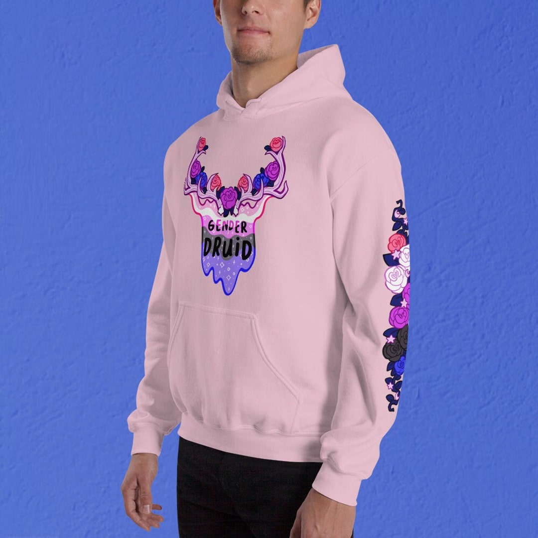 Genderfluid Sweatshirt | Gender Druid Unisex Hoodie | LGBTQ Antlers ...