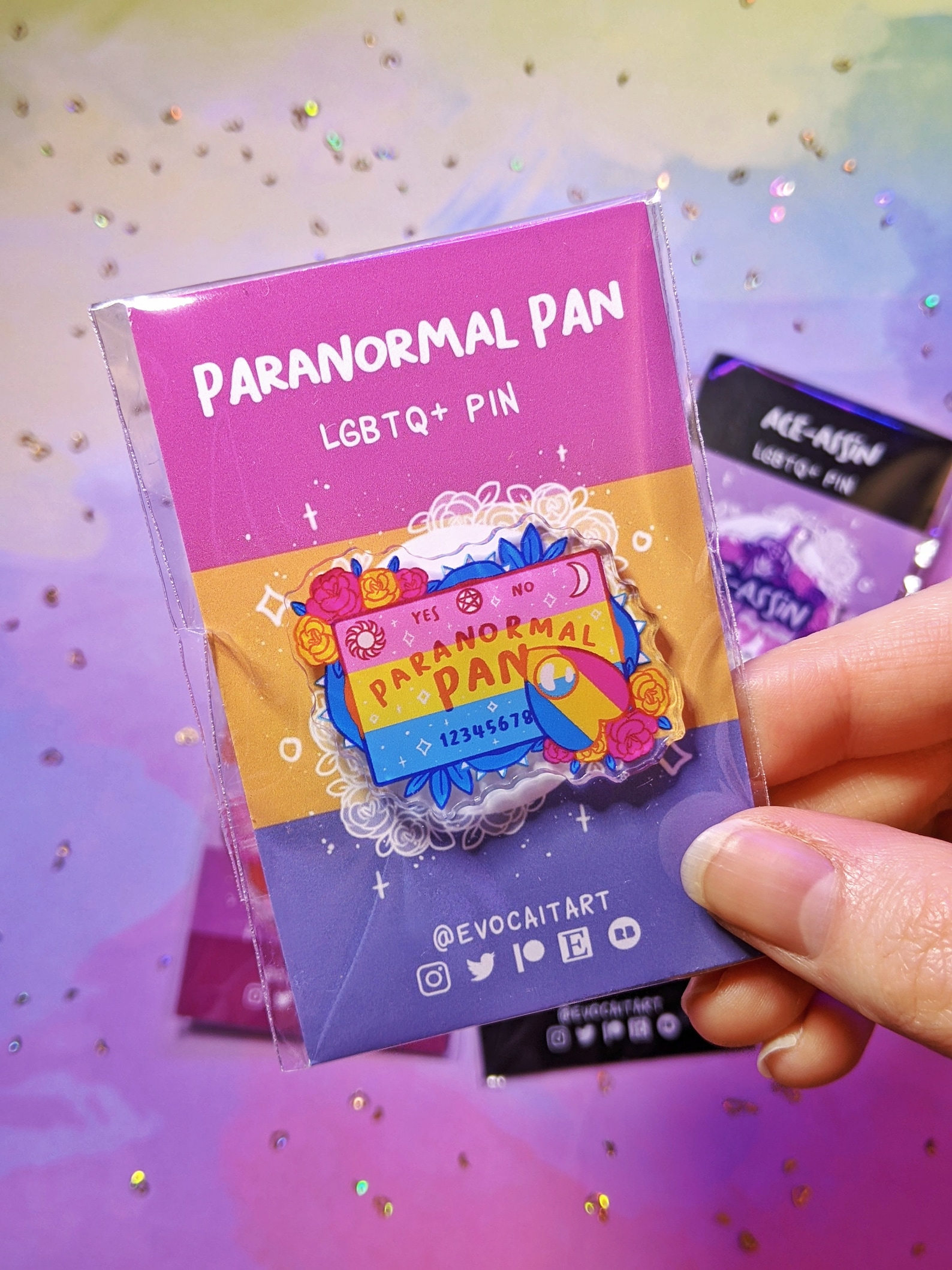 Magical LGBT Acrylic Pins Pansexual Panro Asexual Ace Bisexual Biro Transgender Enby Non-binary ...