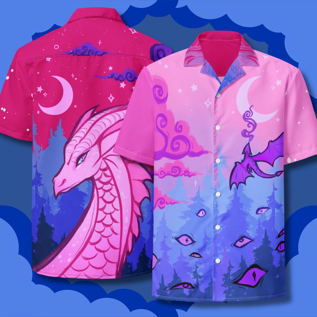 Bisexual Subtle Pride Dragon Button up Shirt | Bisexual Pride Shirt, Bi ...