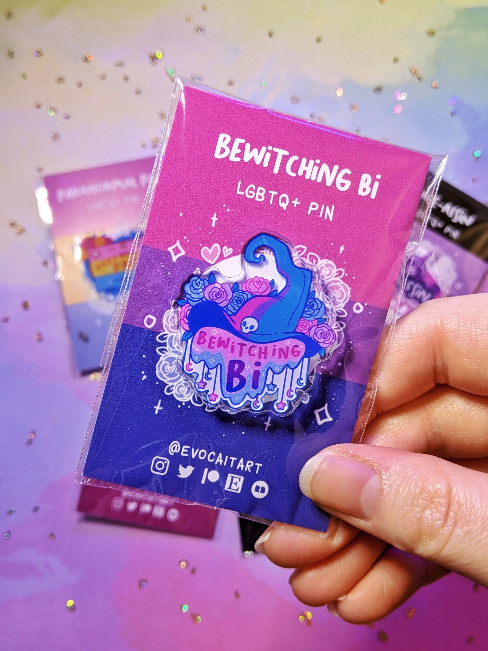 Magical LGBT Acrylic Pins Pansexual Panro Asexual Ace Bisexual Biro ...