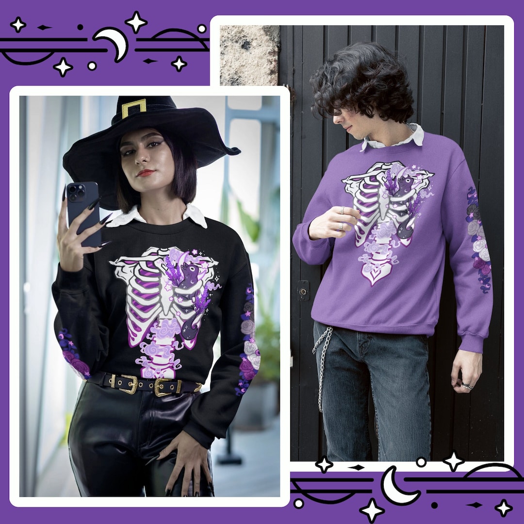 Asexual Subtle Pride Ribcage Sweatshirt | Ace Flag Sweater, Ace Pride ...