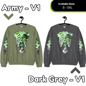 Aromantic Subtle Pride Ribcage Sweatshirt | Aro Flag Sweater, Aromantic ...