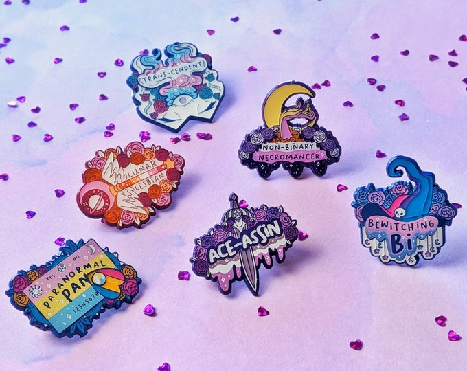 Magical LGBT Enamel Pins Pansexual Panro Asexual Ace Bisexual Biro ...