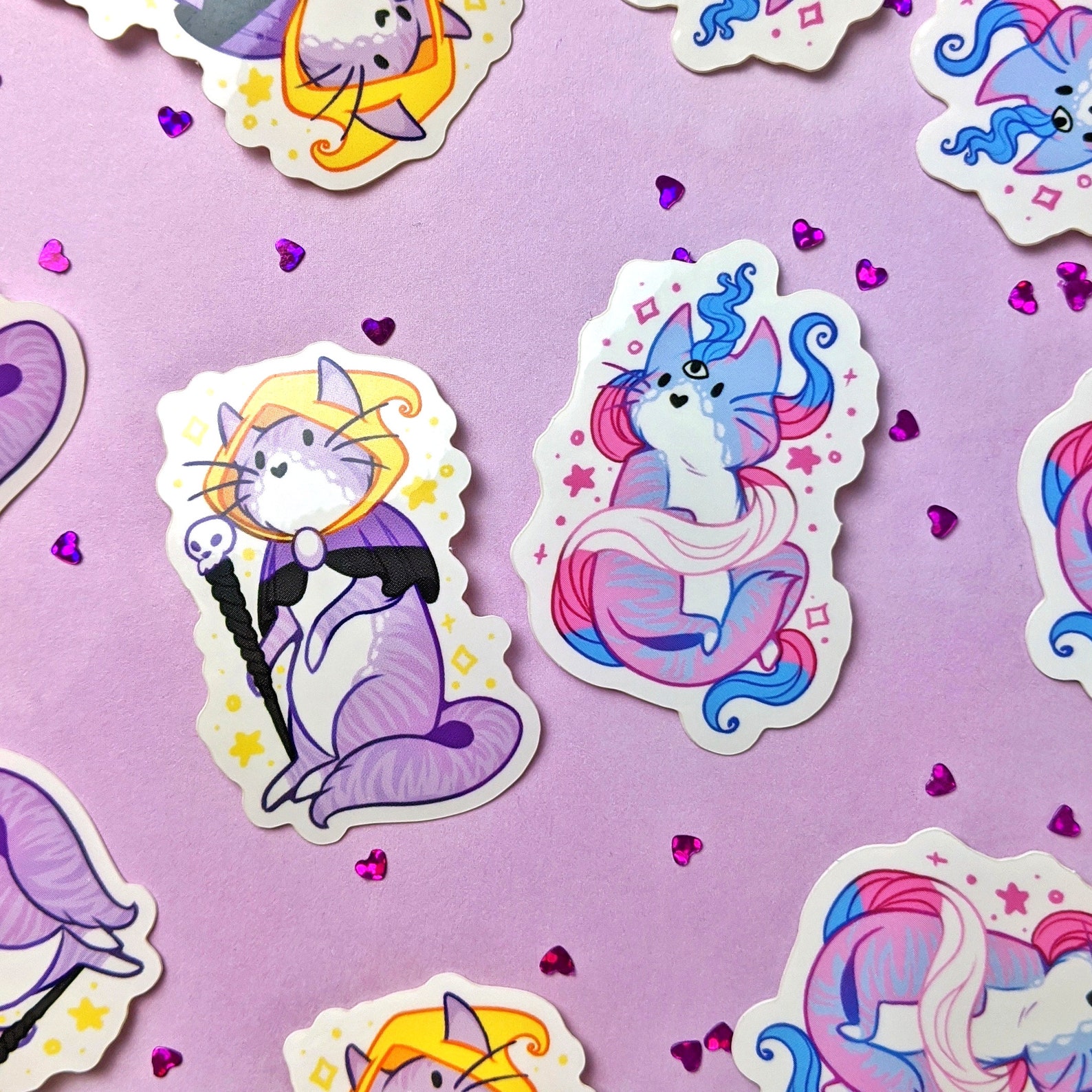 Fantasy LGBT Cat Stickers Magic Occult Lesbian Pan Bi Gay | Etsy UK