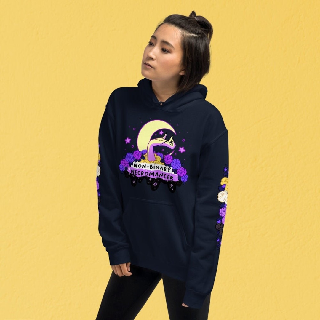 Nonbinary Sweatshirt| Non-binary Necromancer Unisex Hoodie | LGBT Witch ...
