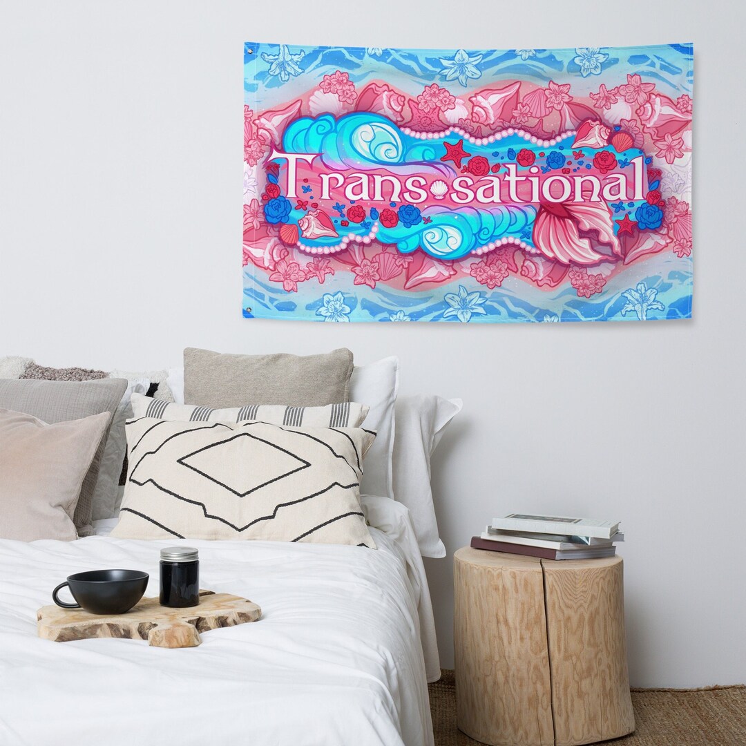 Fantasy Mermaidcore Transgender Pride Flag Trans Pride, Queer Art ...