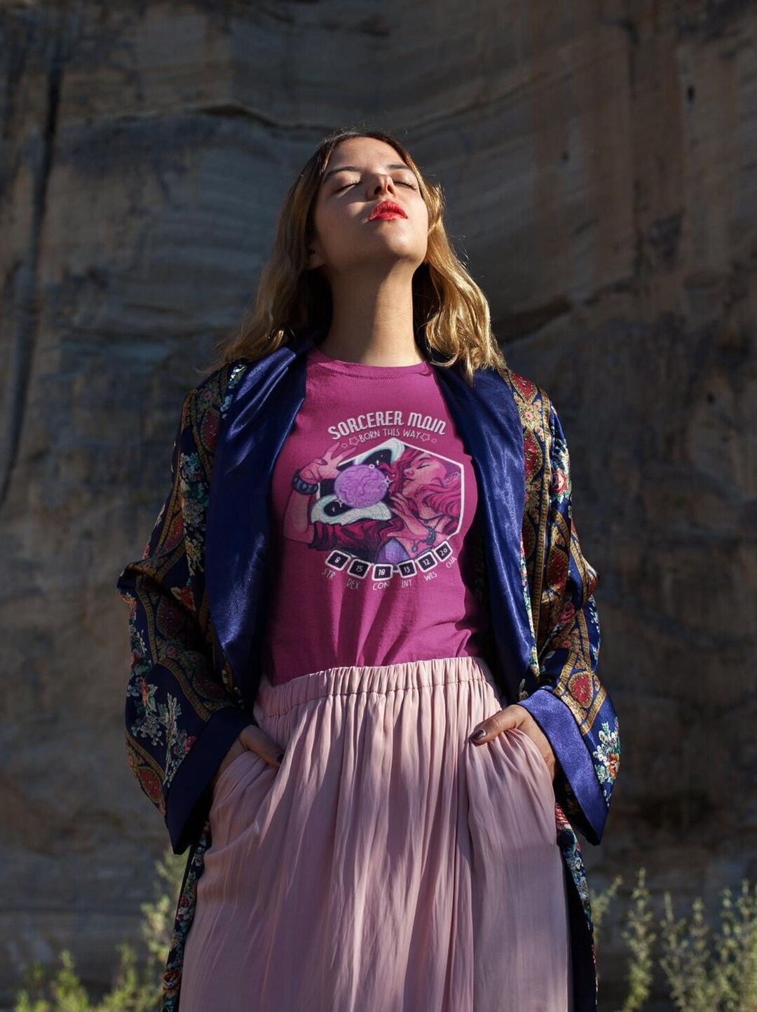 Witchy TTRPG Sorcerer Main T-shirt | Witch Mage Shirt, Kawaii D20 Anime ...