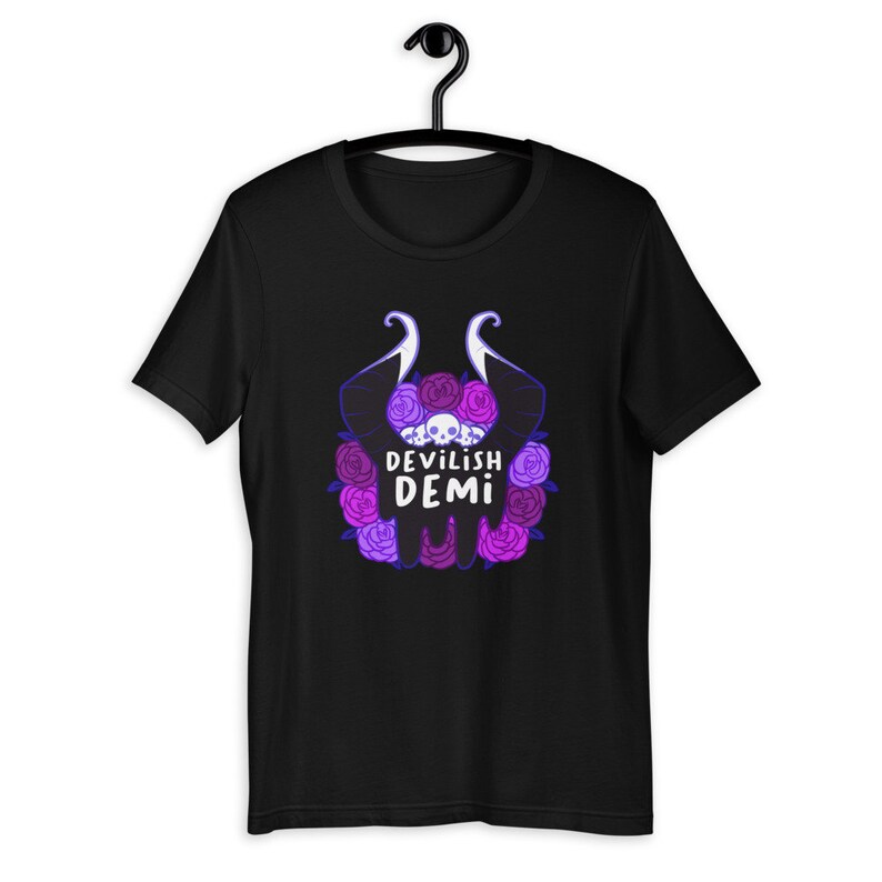 Demisexual Subtle Pride Devil Goth Shirt | Ace Spooky Demon T-shirt ...
