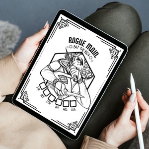 TTRPG Classes Digital Coloring Book | Fighter Ranger Bard Druid Wizard ...