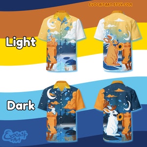 Aroace Subtle Pride Jackalope Button up Shirt | Aroace Pride Cryptid ...
