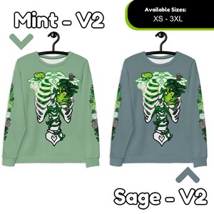 Aromantic Subtle Pride Ribcage Sweatshirt | Aro Flag Sweater, Aromantic ...