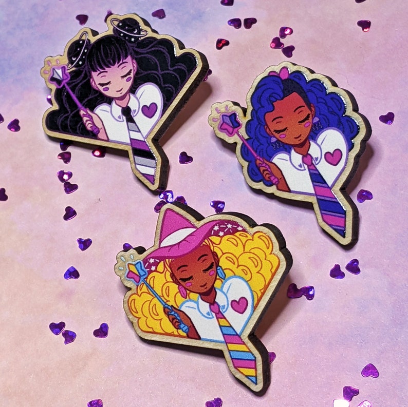 Subtle Pride Witch Pins | Asexual Pin, Ace Pride Pin, Pansexual Pin ...