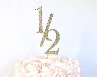 Half Birthday Cake Topper | Etsy