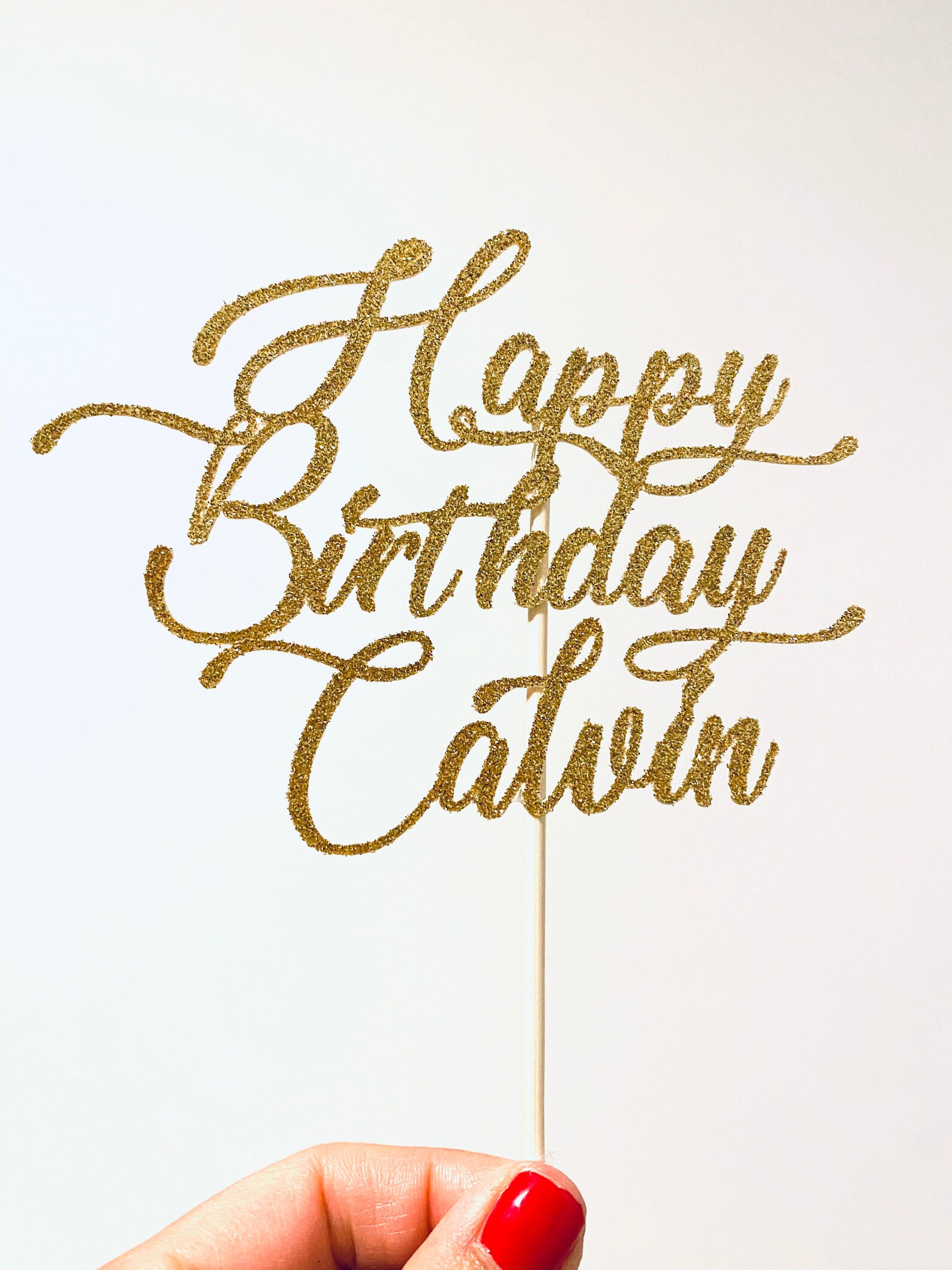Happy Birthday Custom Cake Topper Happy Birthday Personalized | Etsy