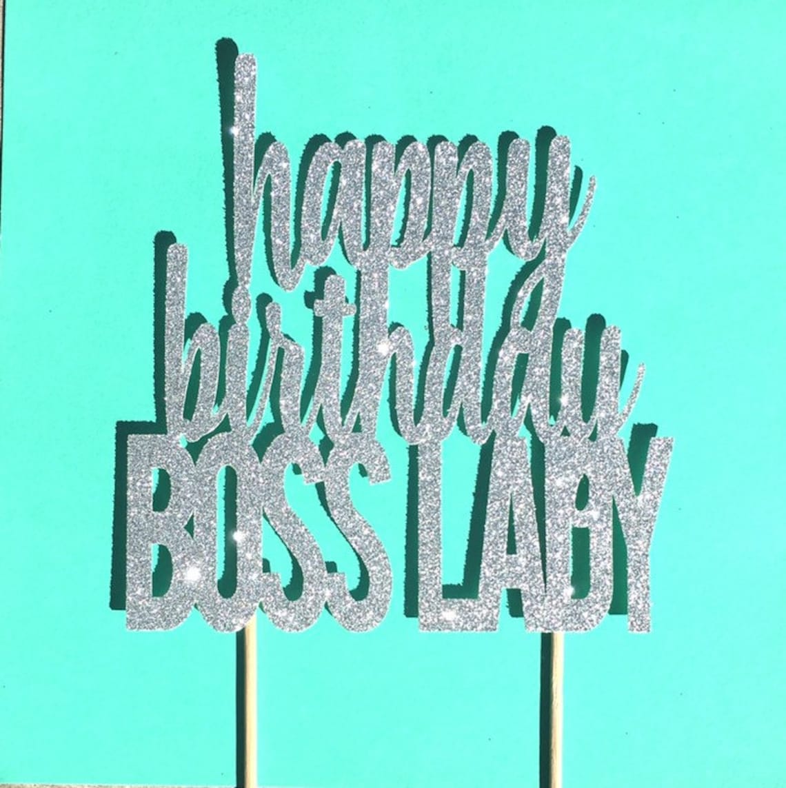 Happy Birthday boss lady cake topper boss topper | Etsy