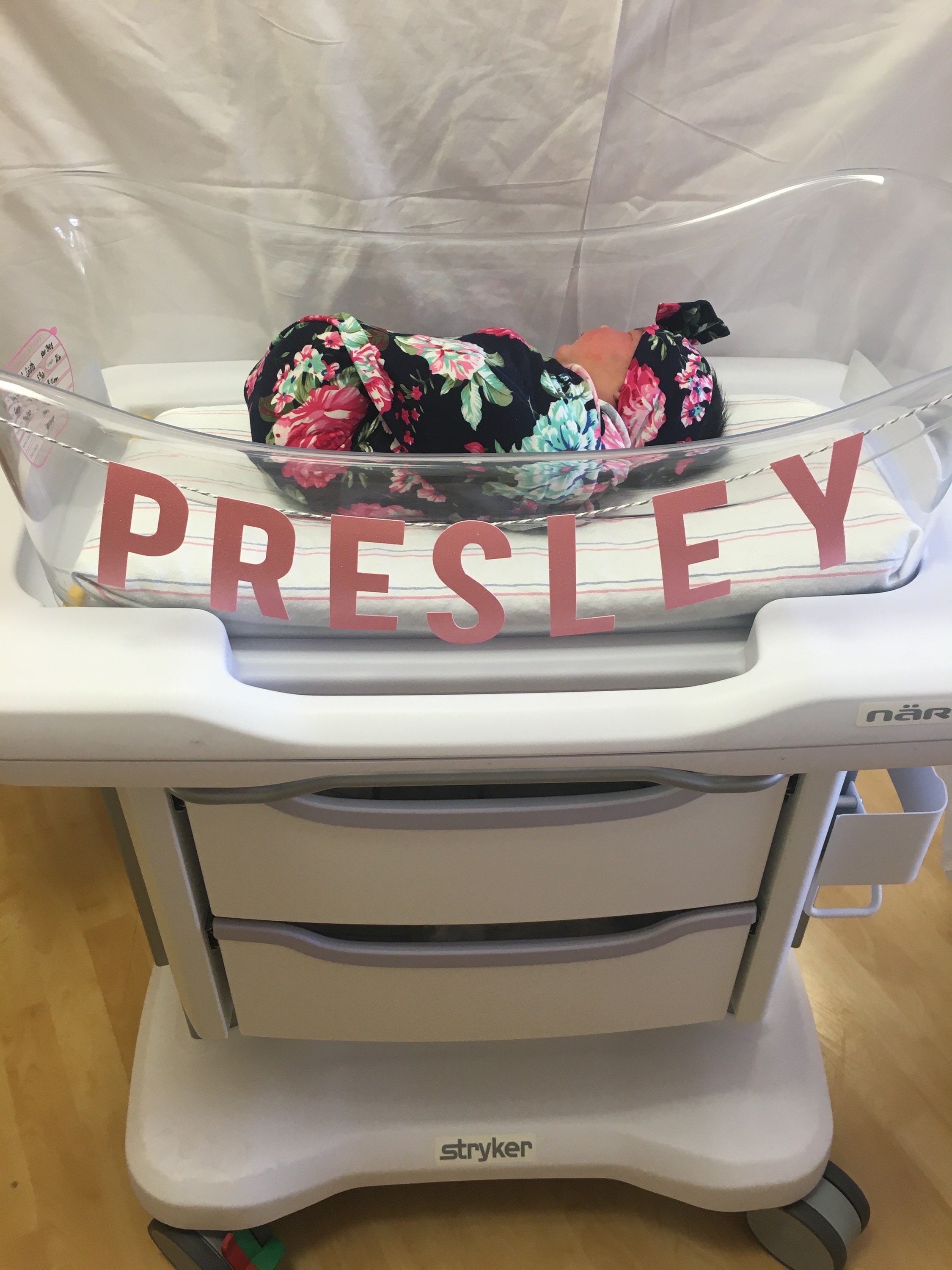 Baby Announcement Hospital Baby Banner Birth Initial Banner | Etsy