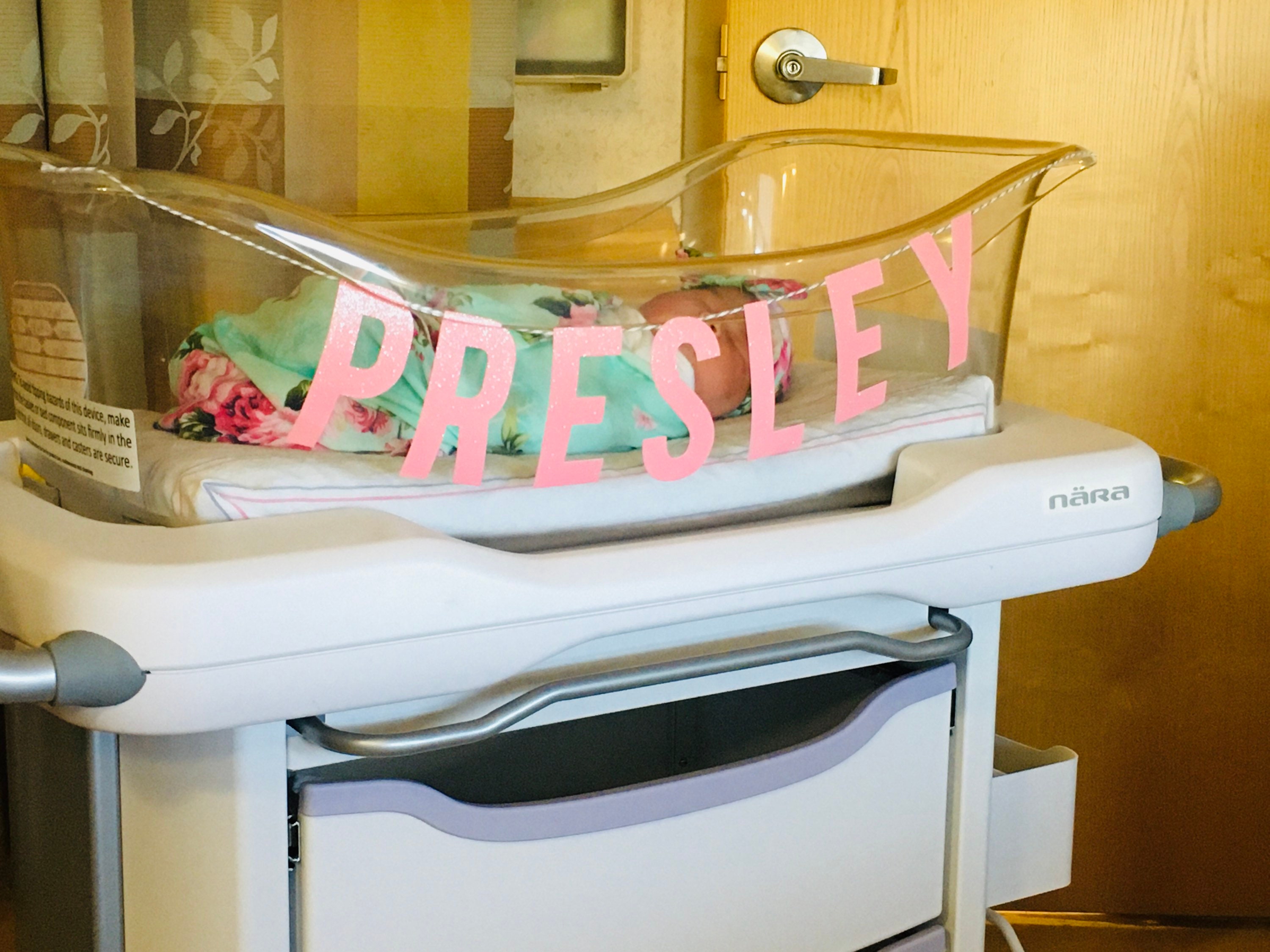 Baby Announcement Hospital Baby Banner Birth Initial Banner | Etsy