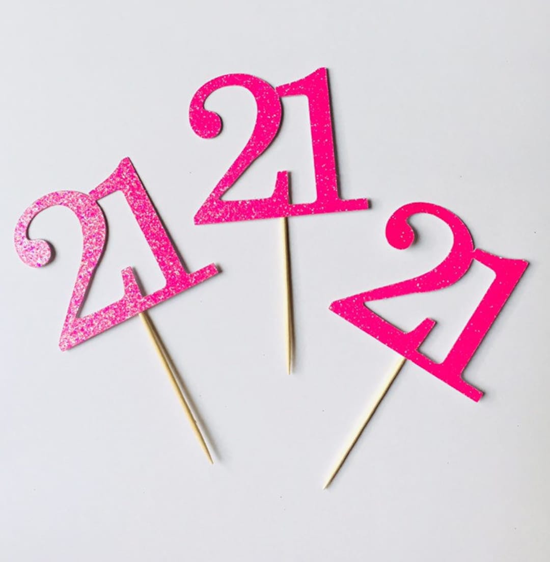 21 Cupcake Topper, Milestone Cupcake Topper, Birthday Cupcake Topper ...