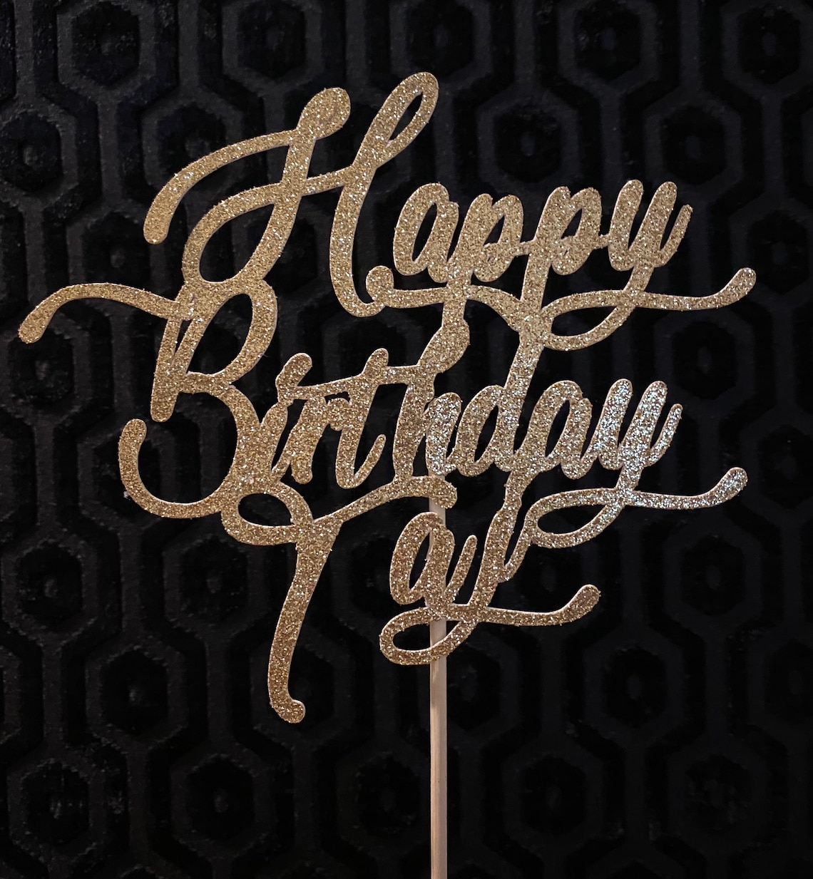 Happy Birthday Custom Cake Topper Happy Birthday Personalized | Etsy