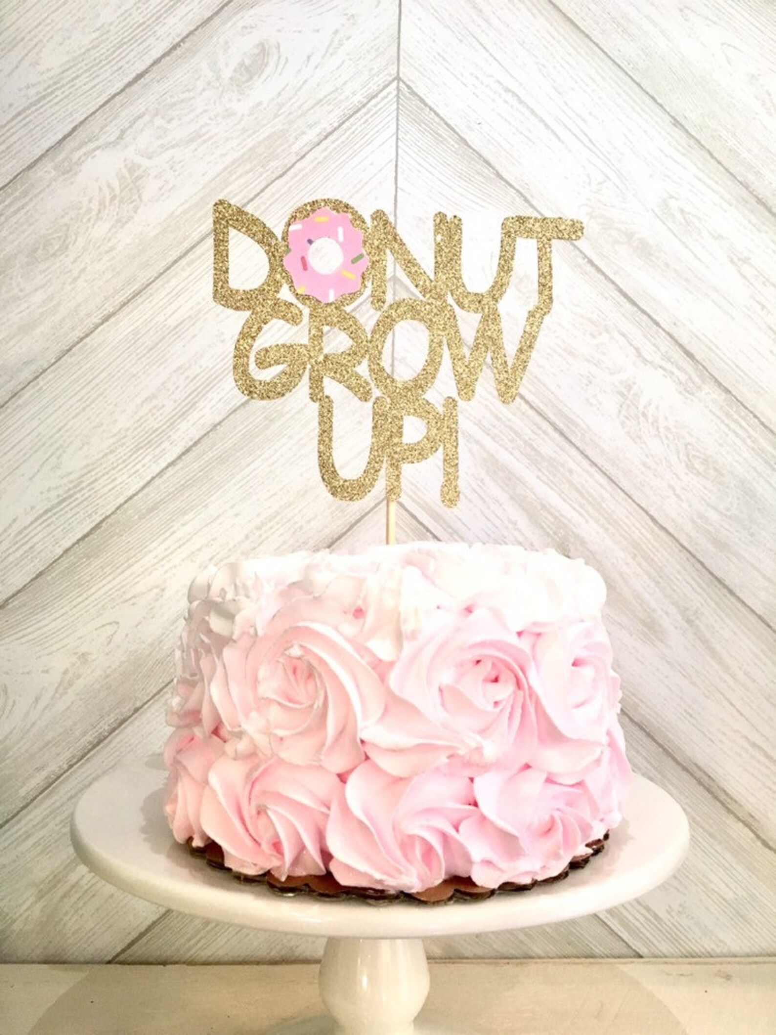 Donut Grow up Cake Topper Birthday Donut Topper Donut | Etsy