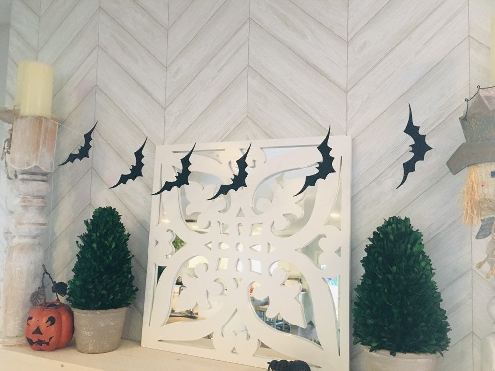 Bats halloween banner fall banner custom banner bats | Etsy