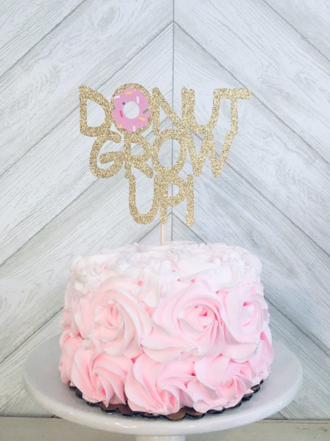 Donut Grow up Cake Topper Birthday Donut Topper Donut | Etsy