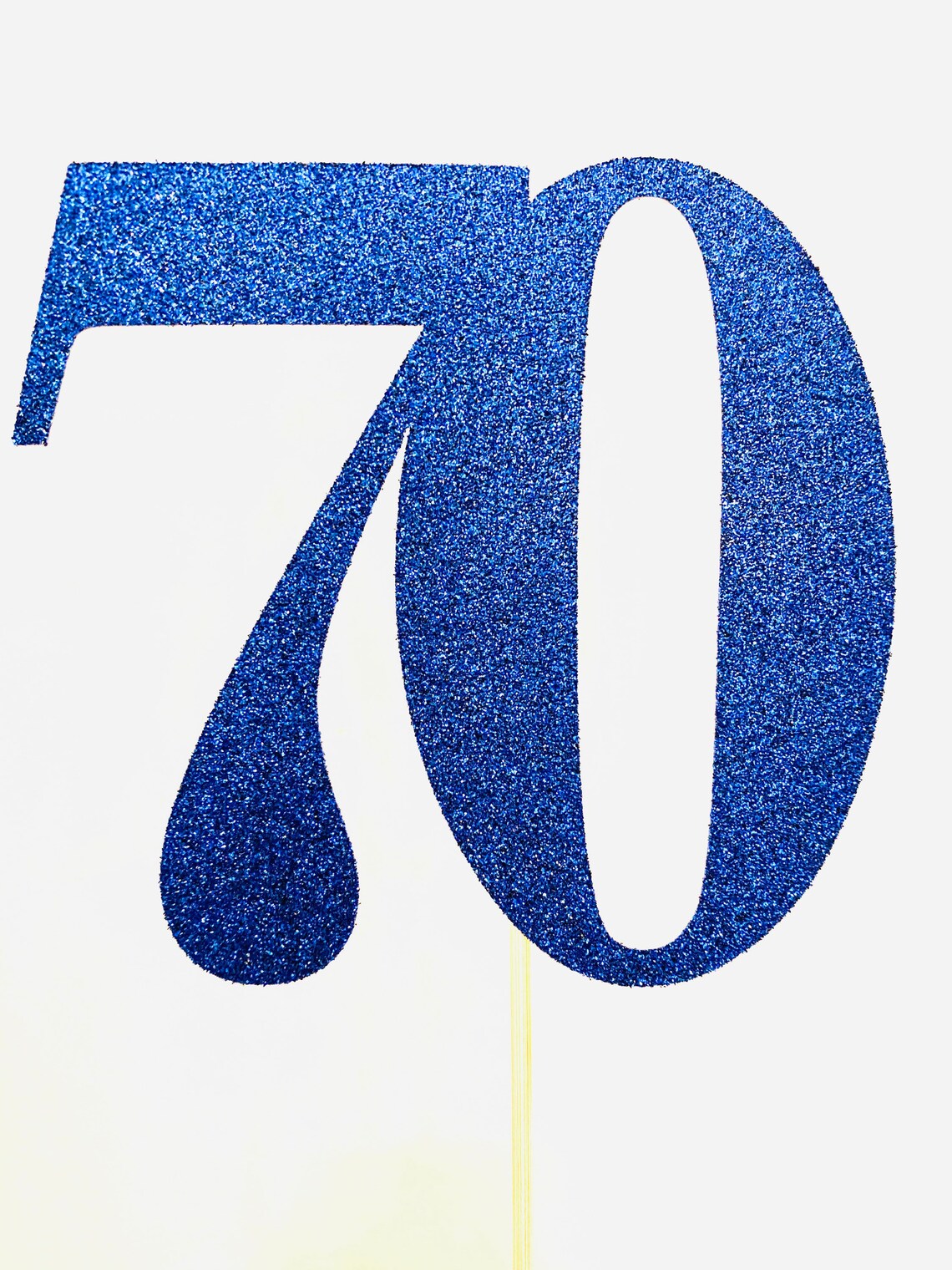 70th Number Birthday Cake Topper 70glitter Birthday Topper - Etsy