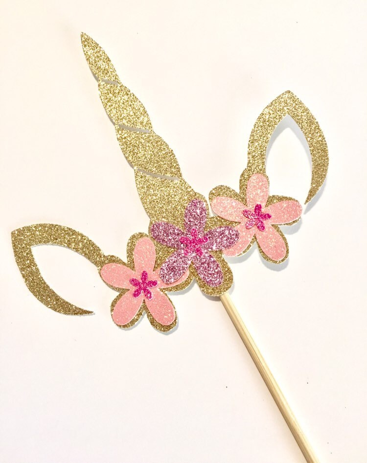 Unicorn Cake Topper Set Birthday Decor Birthday Cake Topper | Etsy