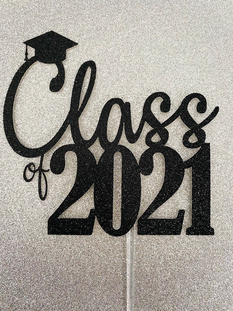 Class of 2022 Cake Topper Glitter Graduation Cake Topper | Etsy
