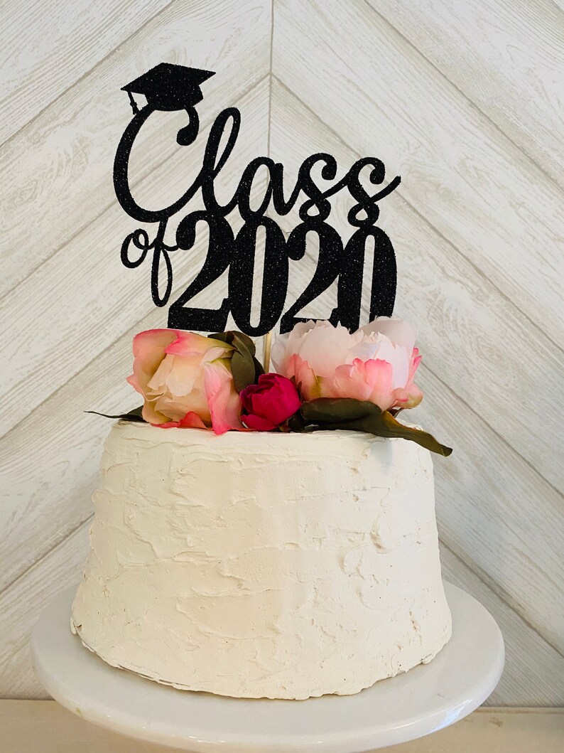 Class of 2022 Cake Topper Glitter Graduation Cake Topper | Etsy