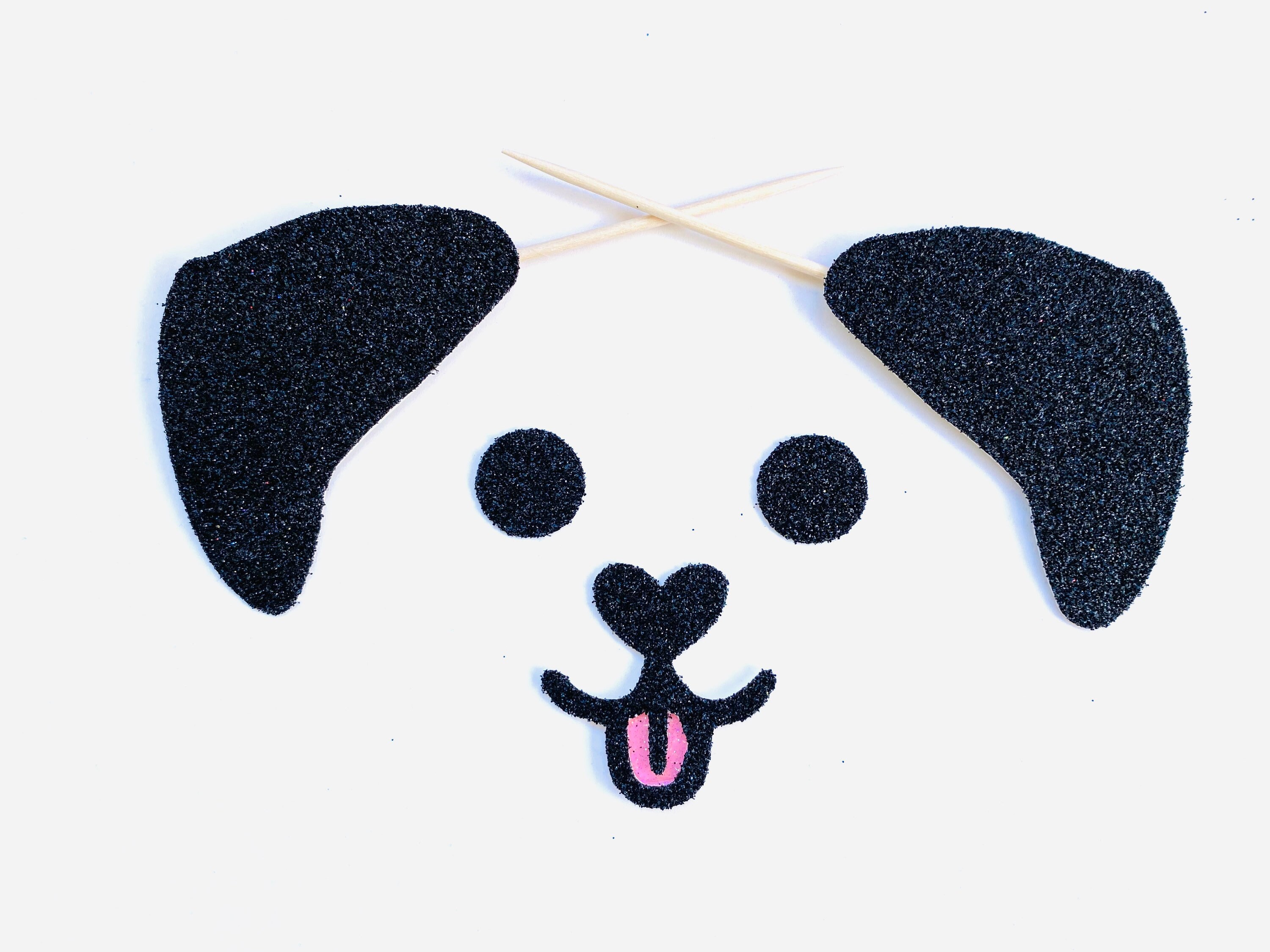 Dog cake topper set dog birthday topper glitter puppy dog | Etsy