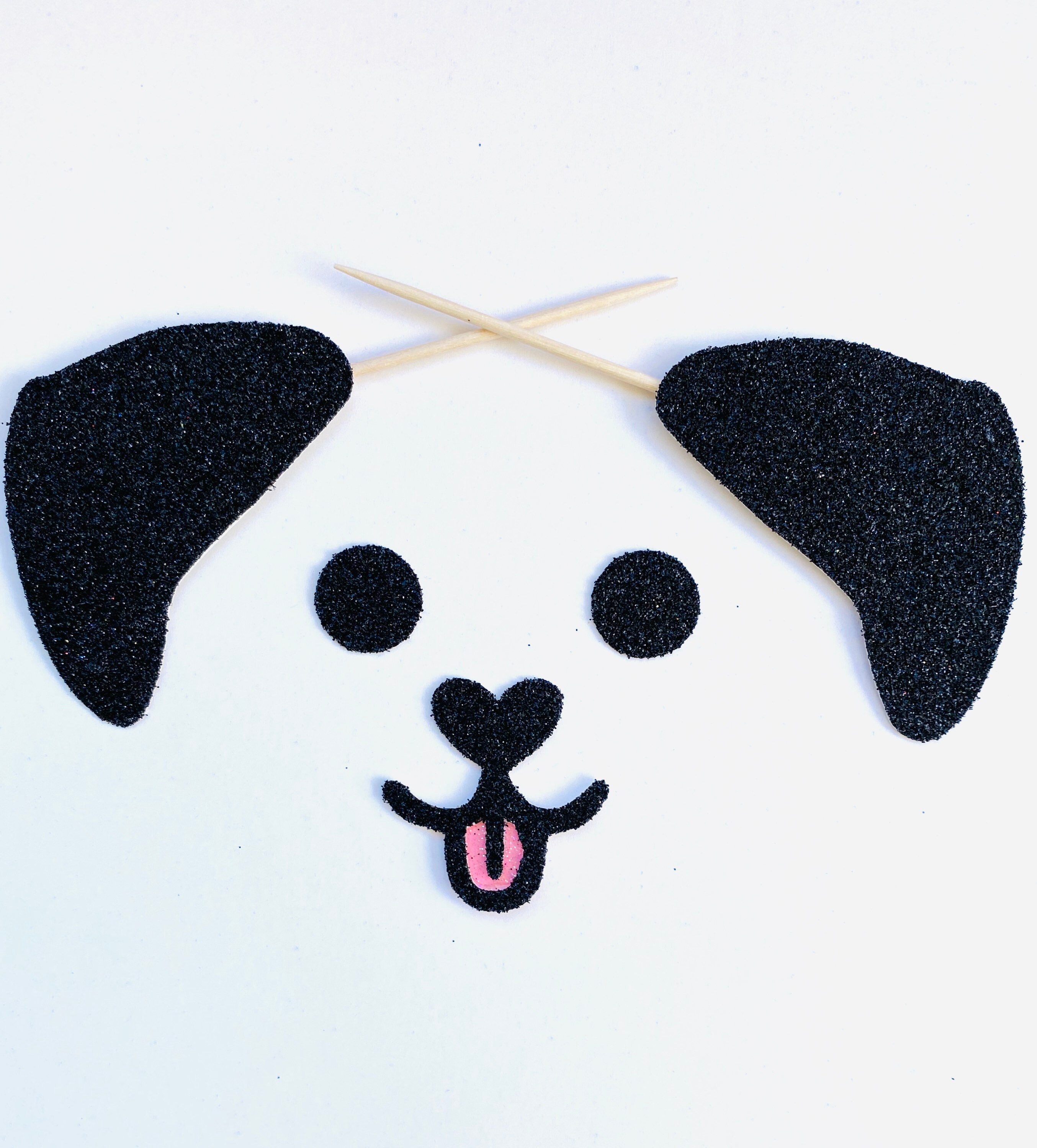 Dog cake topper set dog birthday topper glitter puppy dog | Etsy